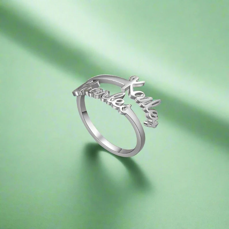 Customized Couple Name Ring – AlShaikh Jewellers